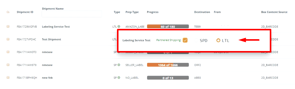 3. How To Change My Shipment Type – 2D Workflow