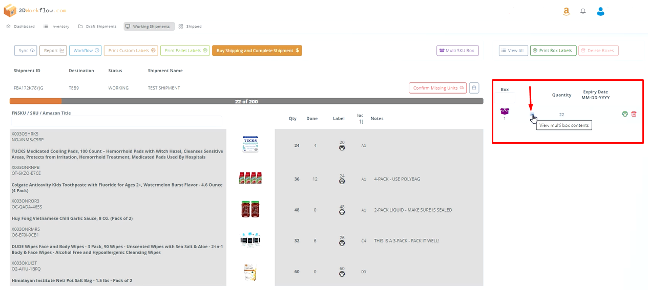 16. Creating Multi-SKU Boxes – 2D Workflow