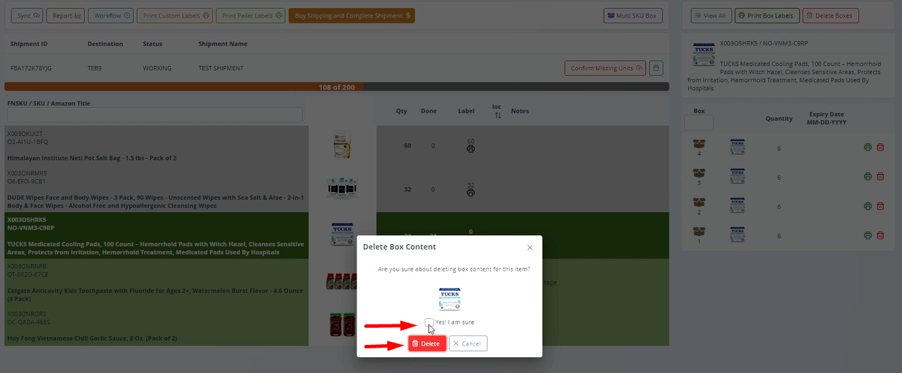 12. How to Delete Completed Boxes – 2D Workflow