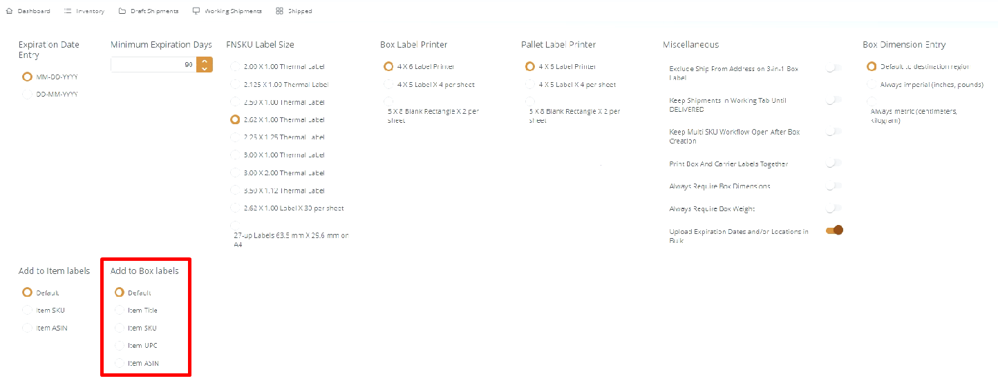 1. Overview of All the Features in the Settings Menu – 2D Workflow