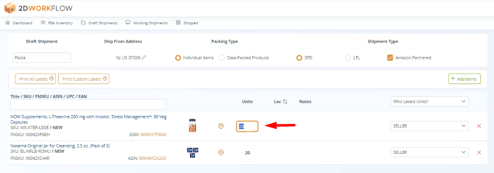 How to Change Quantities and Remove Items from a Draft Shipment – 2D Workflow