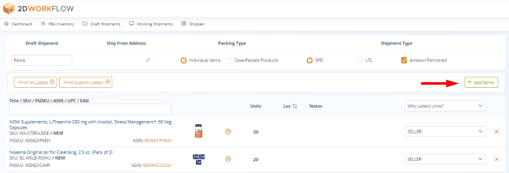 How to Change Quantities and Remove Items from a Draft Shipment – 2D Workflow