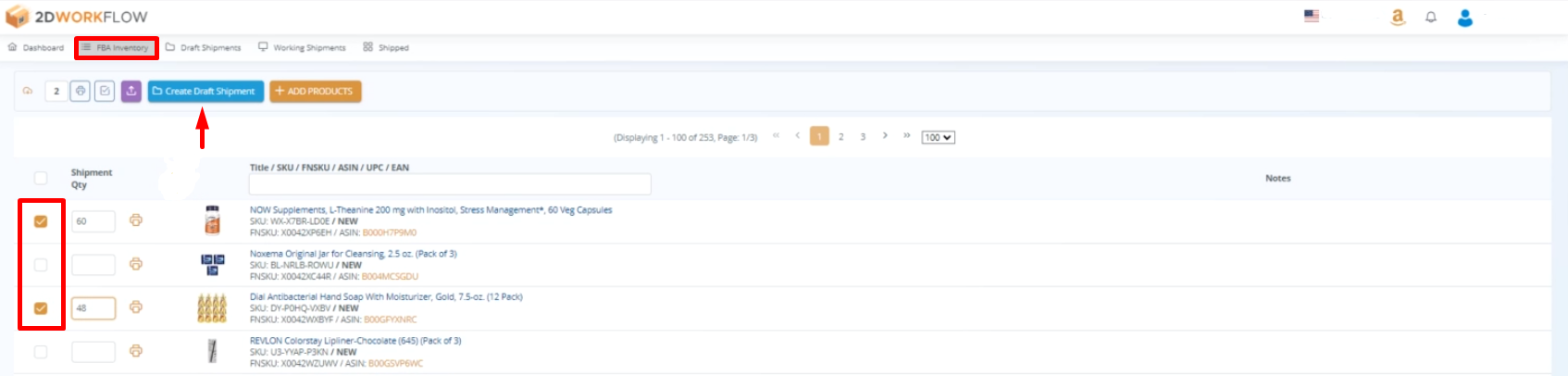 How to Add New SKUs into my Draft Shipment – 2D Workflow