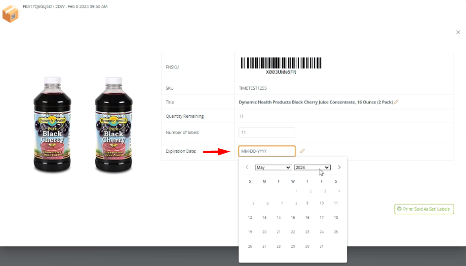 5. How to Print "Sold-as-Set" Labels – 2D Workflow