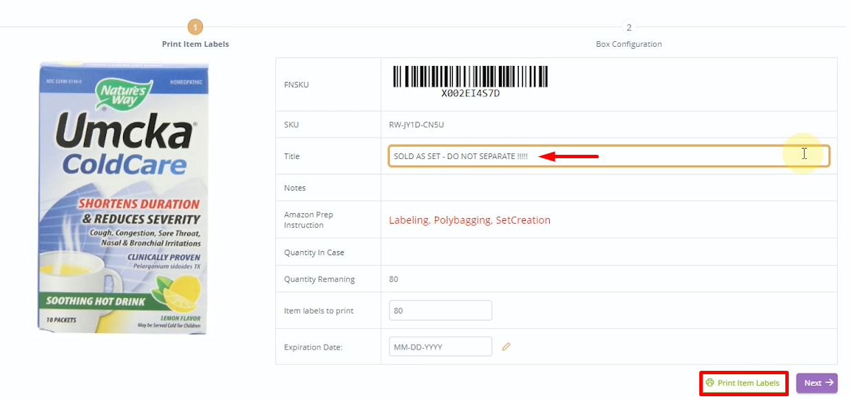 3. How to Edit Item Labels – 2D Workflow