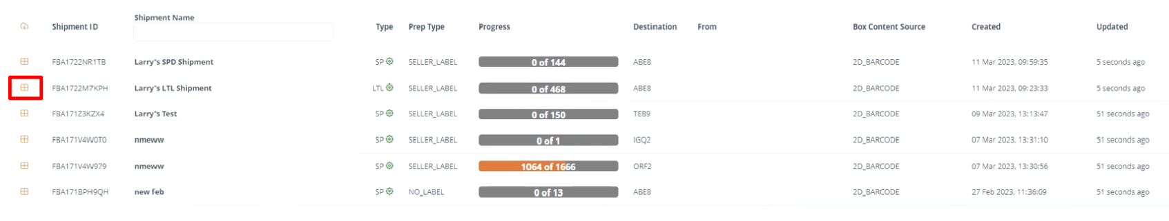 1. LTL/FTL Shipments and Product Prep (Shipping Pallets) – 2D Workflow