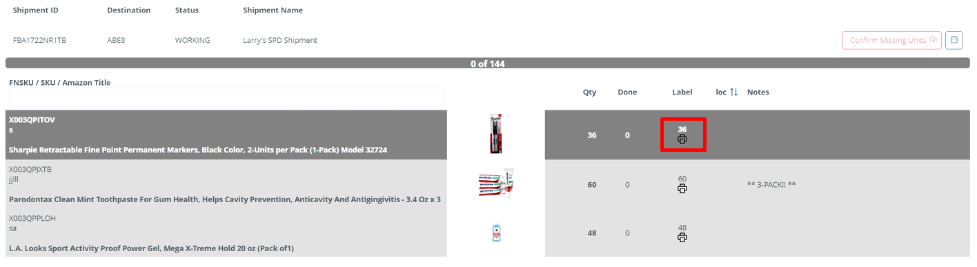 2. SPD Shipments and Product Prep (Shipping Boxes) – 2D Workflow