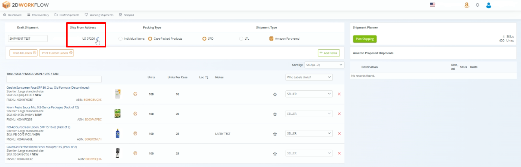 How To Change My Ship From Address – 2D Workflow