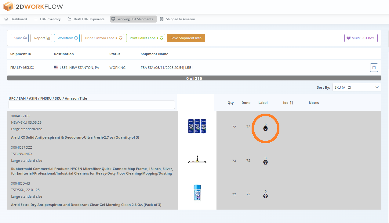 5. LTL/FTL Workflow (Pallet Shipments - Case Packed) – 2D Workflow