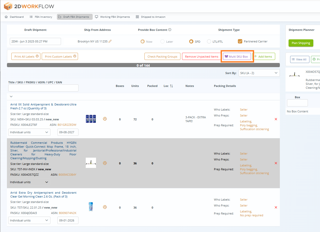 3. SPD Workflow (Small Parcel Shipments) – 2D Workflow
