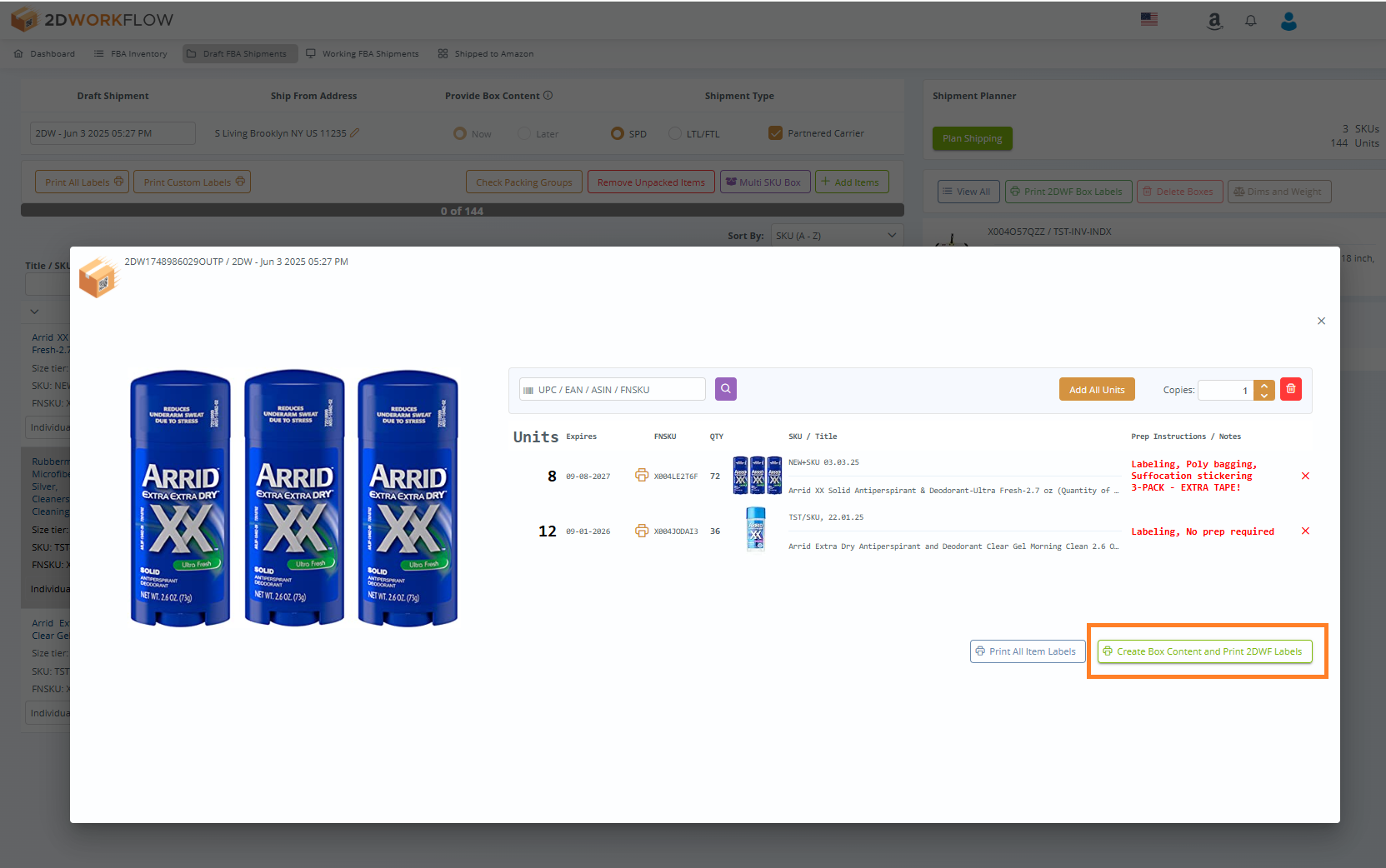 3. SPD Workflow (Small Parcel Shipments) – 2D Workflow