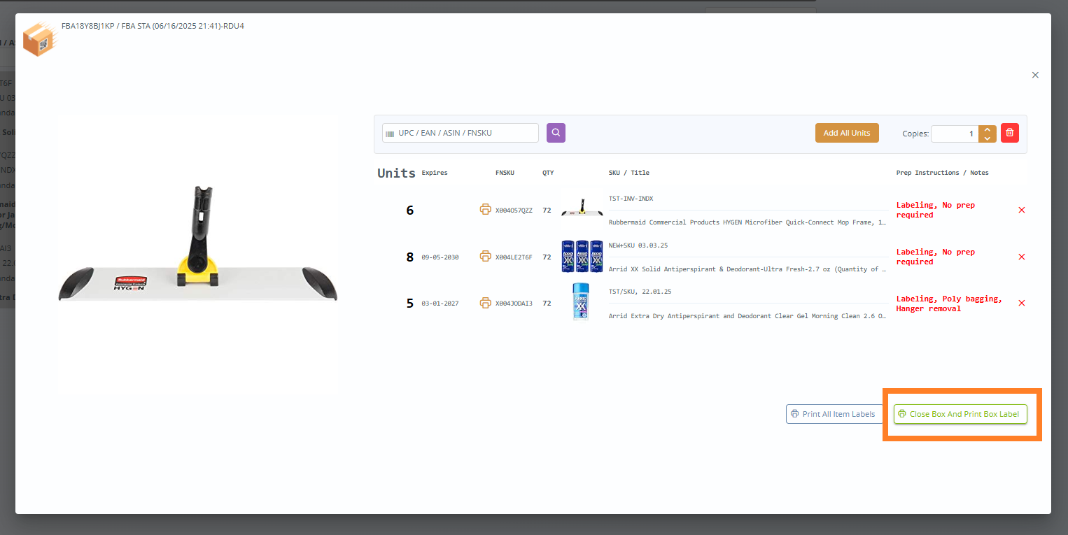 4. LTL/FTL Workflow (Pallet Shipments - Individual Items) – 2D Workflow