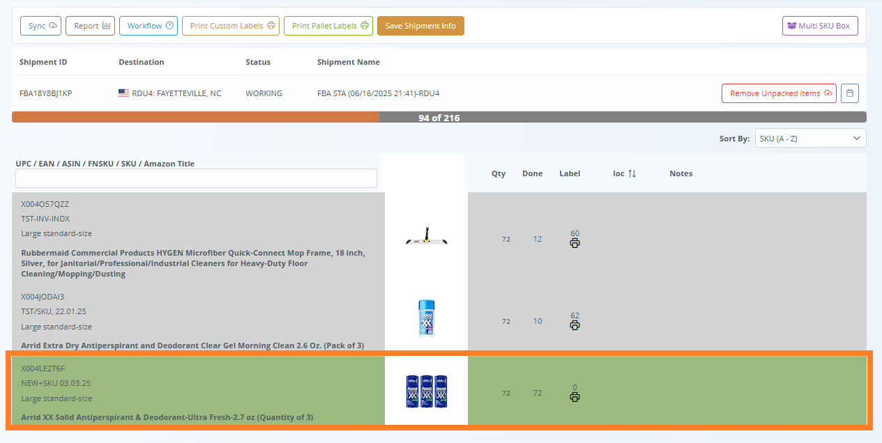 4. LTL/FTL Workflow (Pallet Shipments - Individual Items) – 2D Workflow