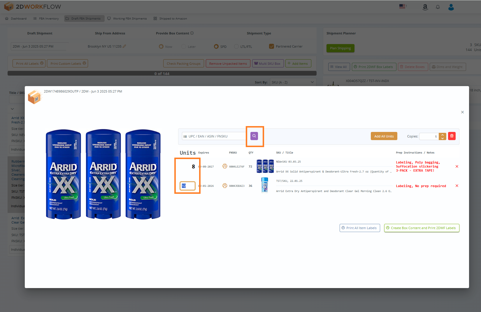 How to Create SPD (Small Parcel) Shipments – 2D Workflow