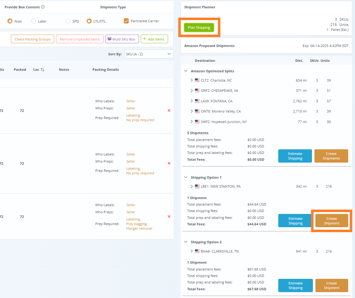 How to Create 'Case-Packed Split' Pallet Shipments (LTL/FTL) – 2D Workflow